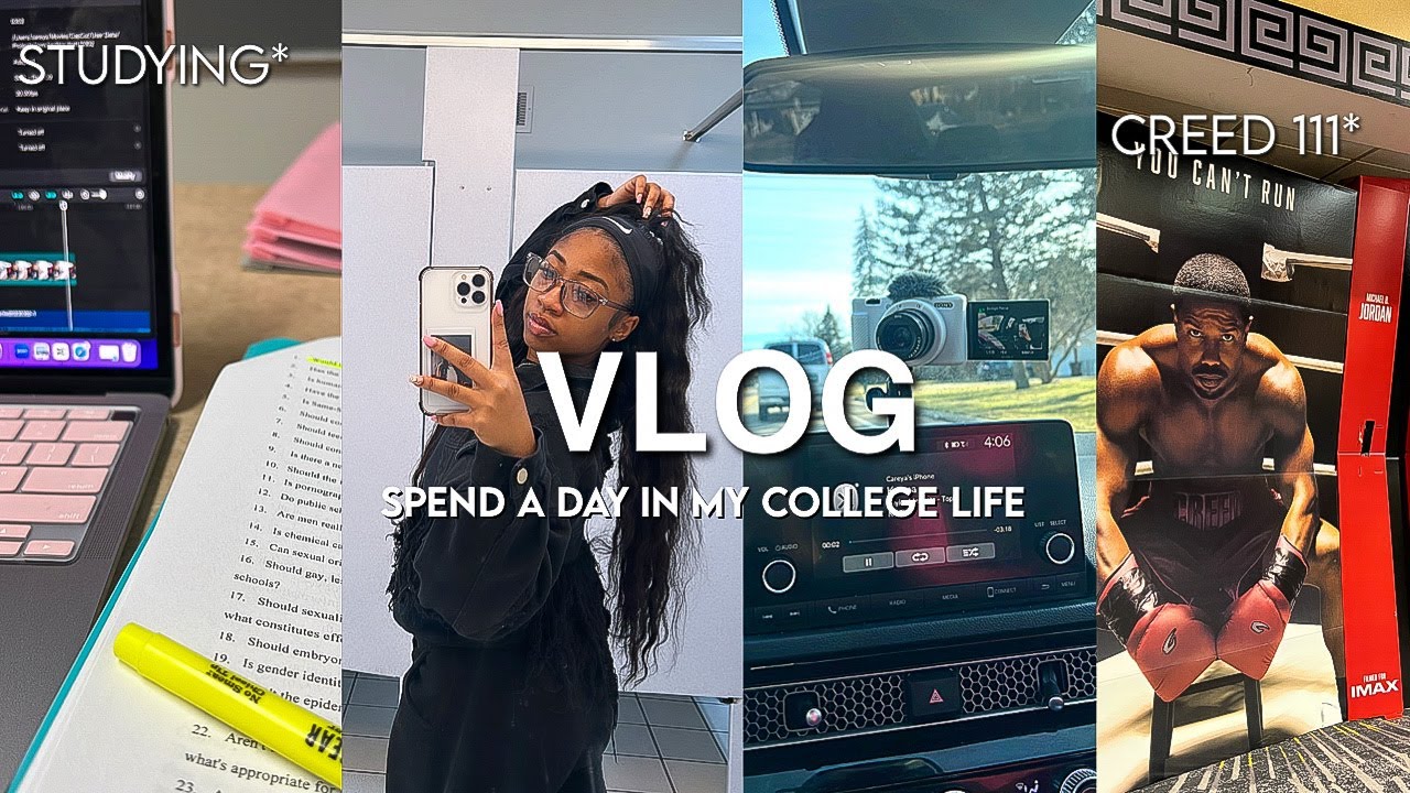 COLLEGE VLOG | productive day in my life | studying, meetings, cleaning ...