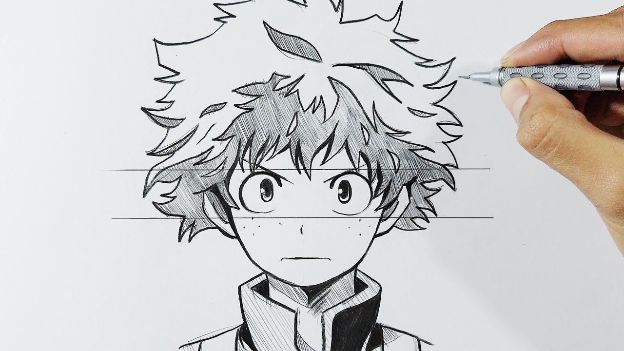 How to Draw Izuku Midoriya - Boku no Hero Academia [Step by step] - YouTube
