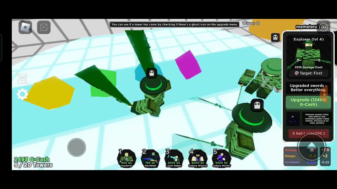 roblox geometry tower defense oynadım! solo normal win - YouTube