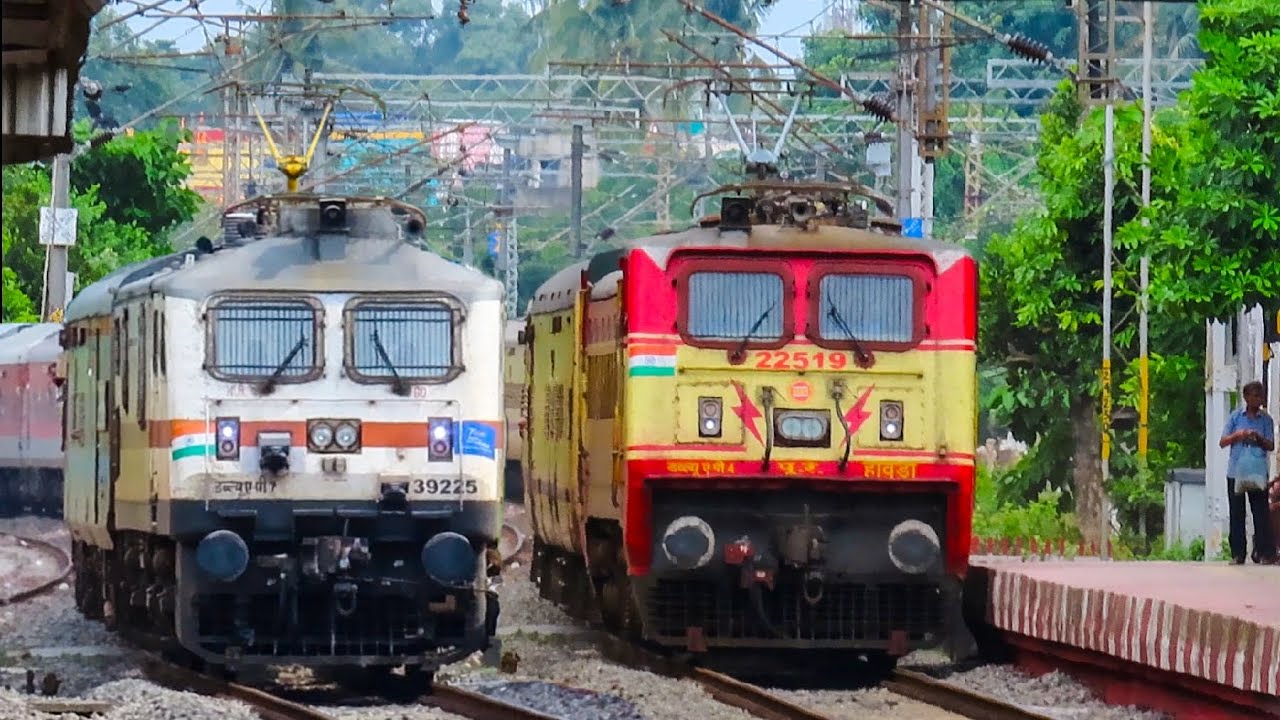 Speedy Trains at Beautiful Curve | WAP7 & WAP4 Trains & Galloping EMU ...
