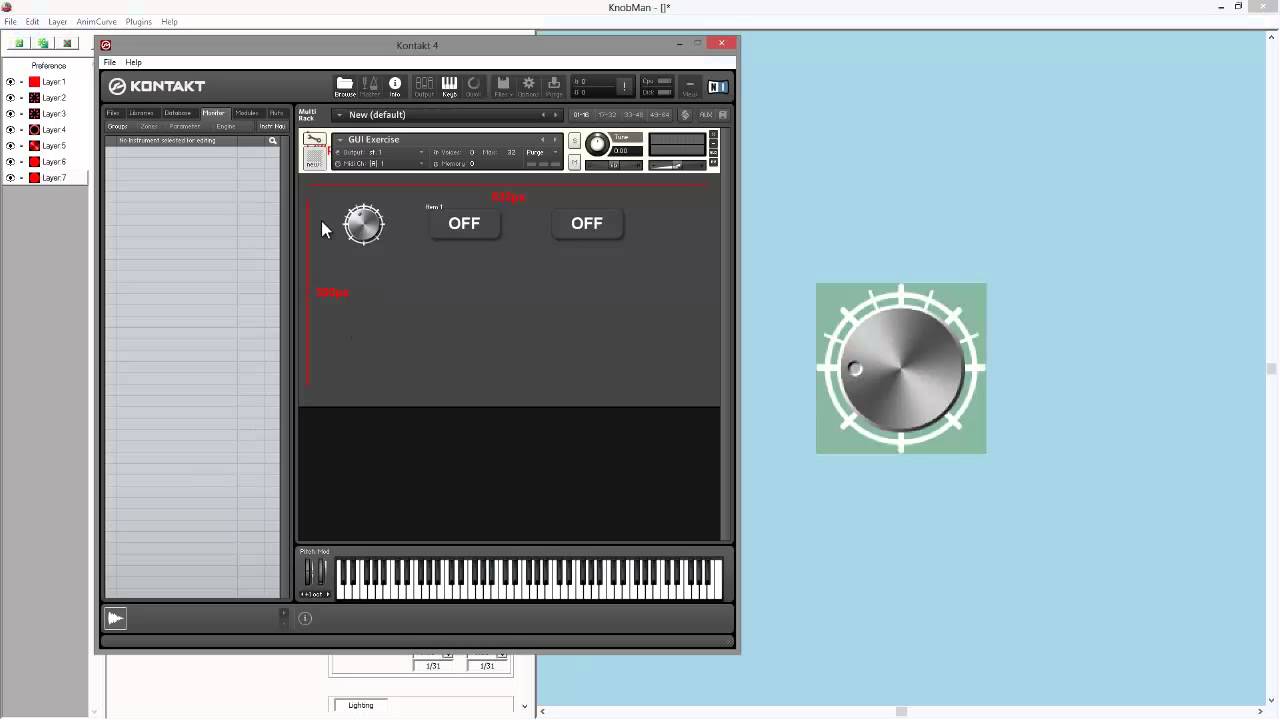 Kontakt Scripting Gui Video 3 Controls In Knobman Tutorial Youtube