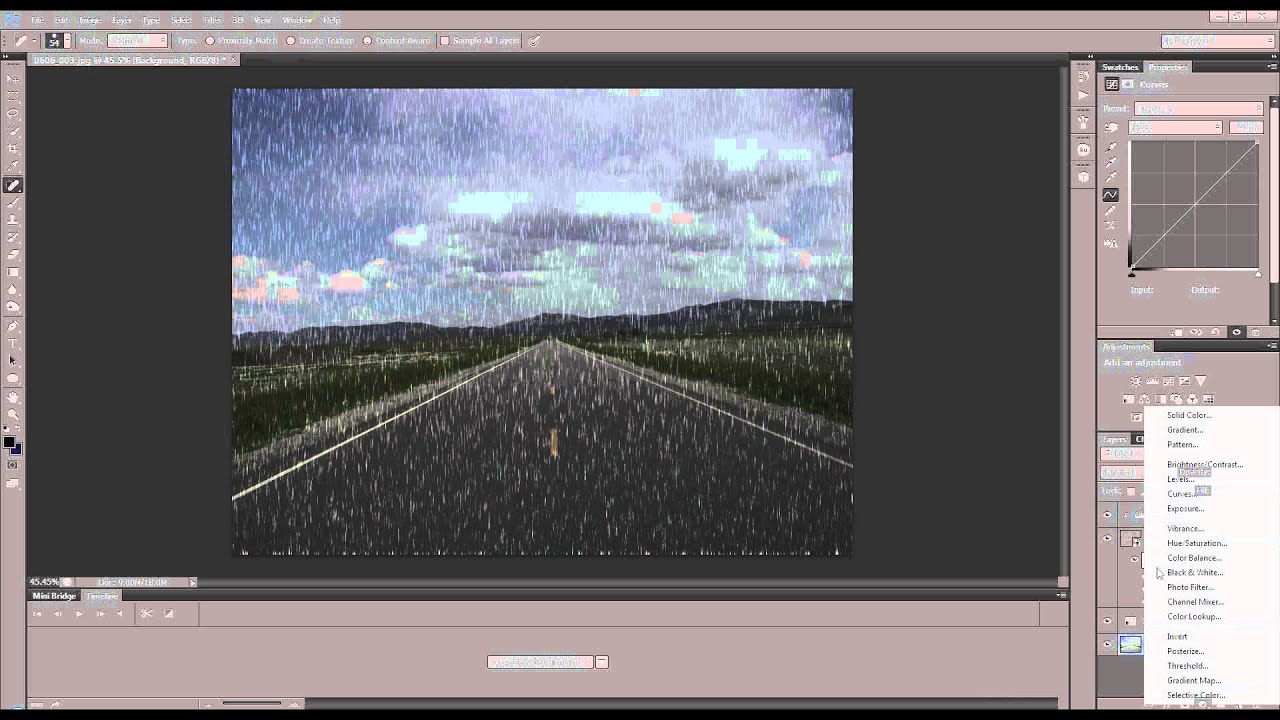 Photoshop Tutorial: Rain ( animated ) - YouTube