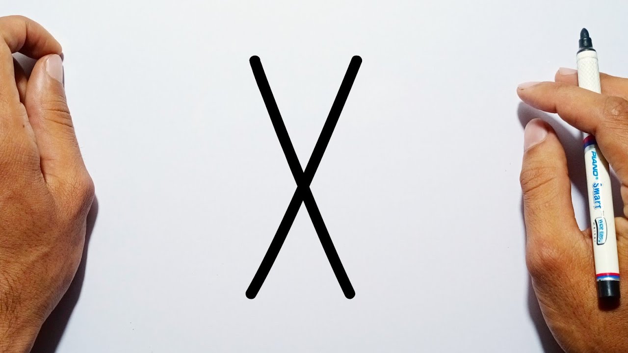 How to draw Ox with letter X - YouTube