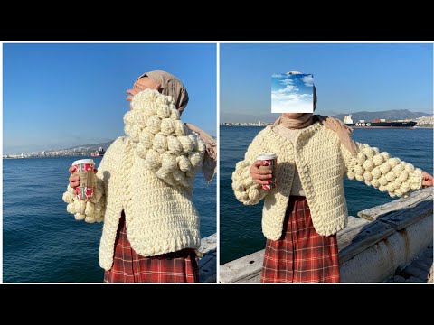 Ahududu Hırka / Tığ işi Hırka / Crochet Cardigan / Part 3