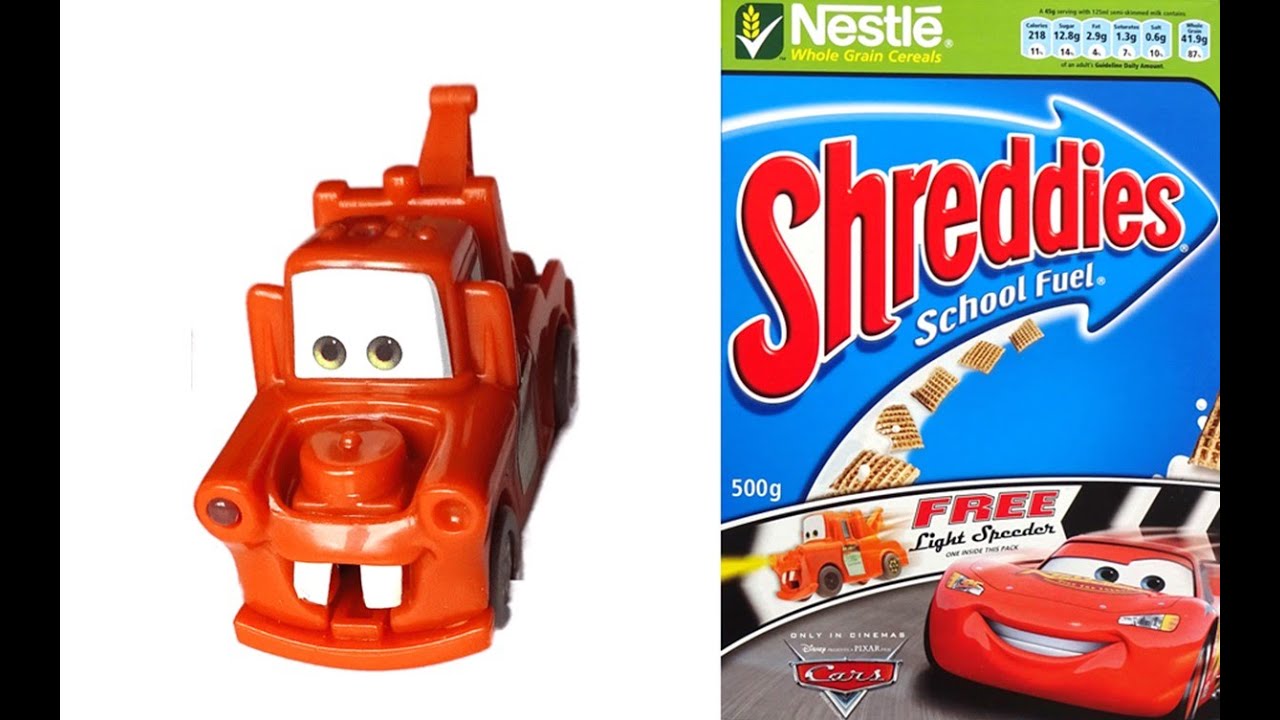 Shreddies Pixar Cars Light Speeder Toys & Cereal Advert (2006) - YouTube