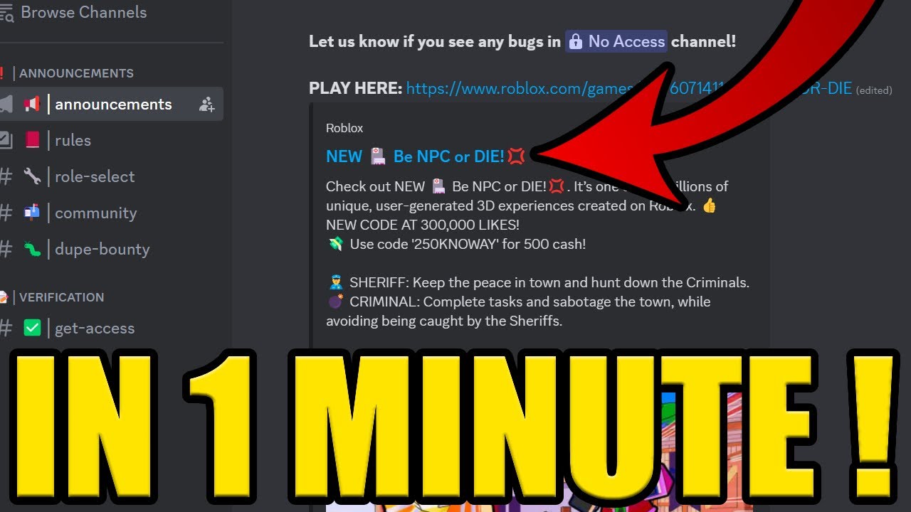 HOW to JOIN BE NPC OR DIE DISCORD SERVER PC & MOBILE - YouTube