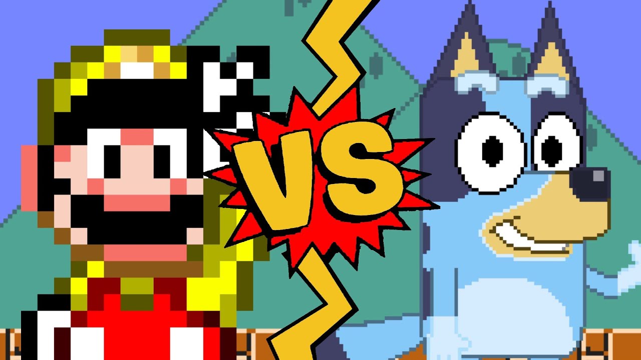 M.U.G.E.N. Battles | Mario Maker vs Bluey | Super Mario vs Bluey - YouTube