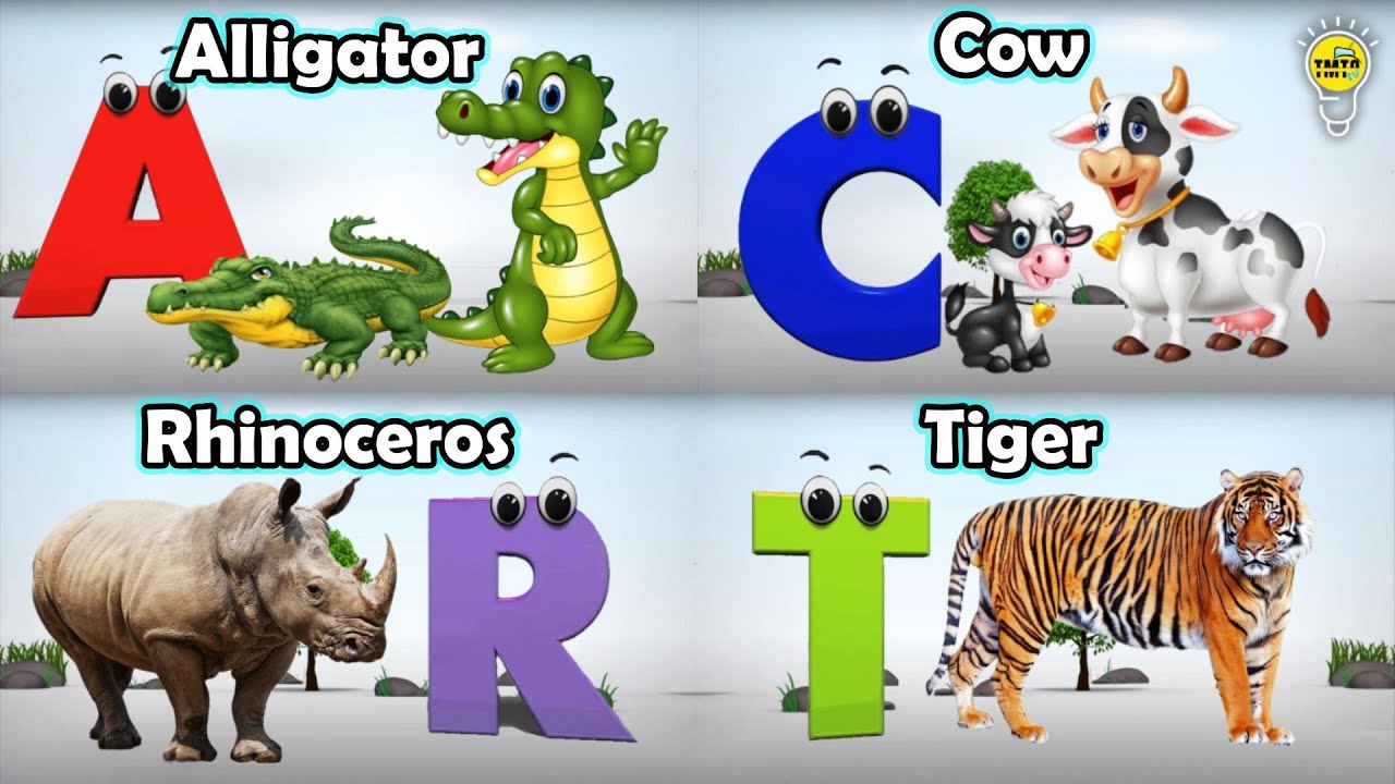 Alphabet Animals – Learn the Alphabets, Animal Names & Animal Sounds ...