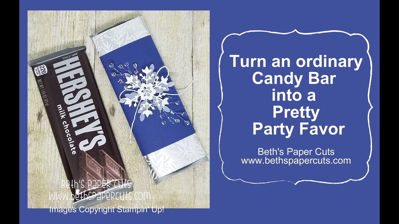 Turn a plain Candy Bar into a Pretty Party Favor - YouTube