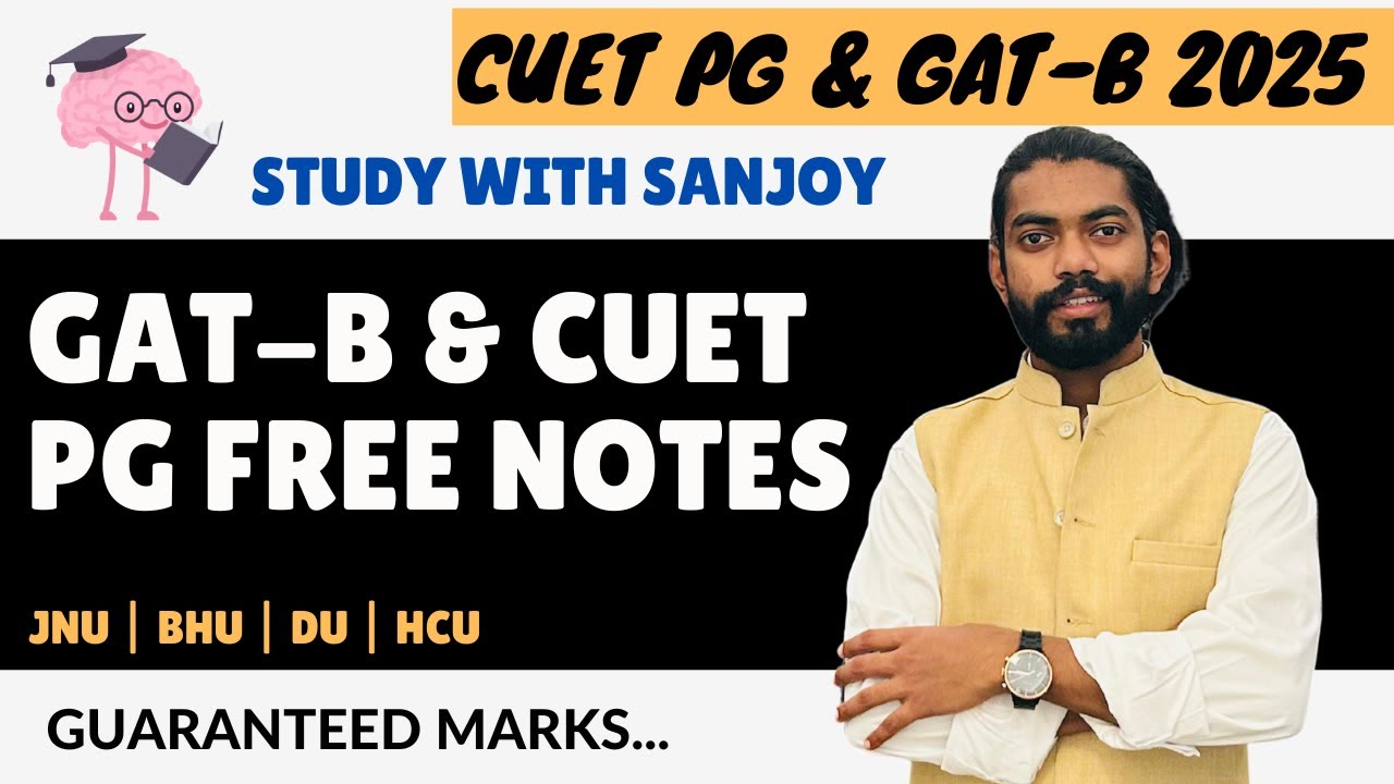 GAT-B & CUET PG 2025 NOTES || FREE NOTES || JNU || BHU || HCU || DU ...