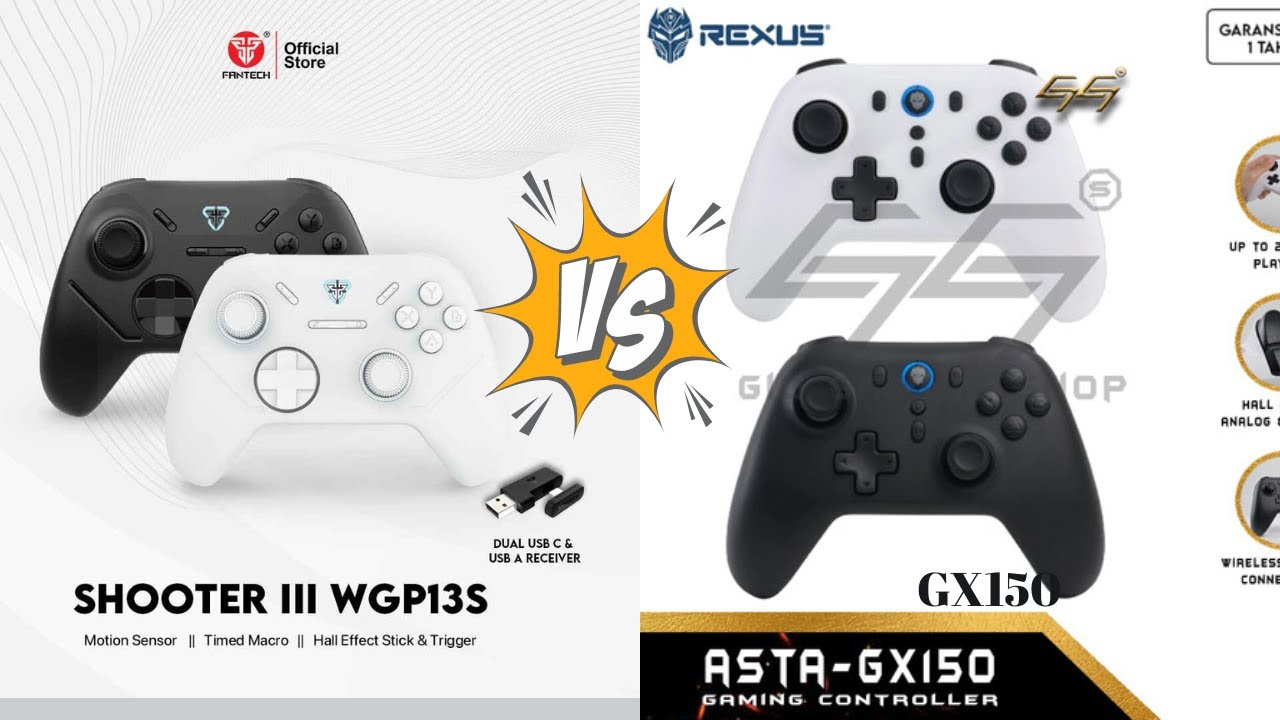 GAMEPAD REXUS ASTA GX150 VS FANTECH WGP13S, PILIH MANA?? SIMAK VIDEO ...
