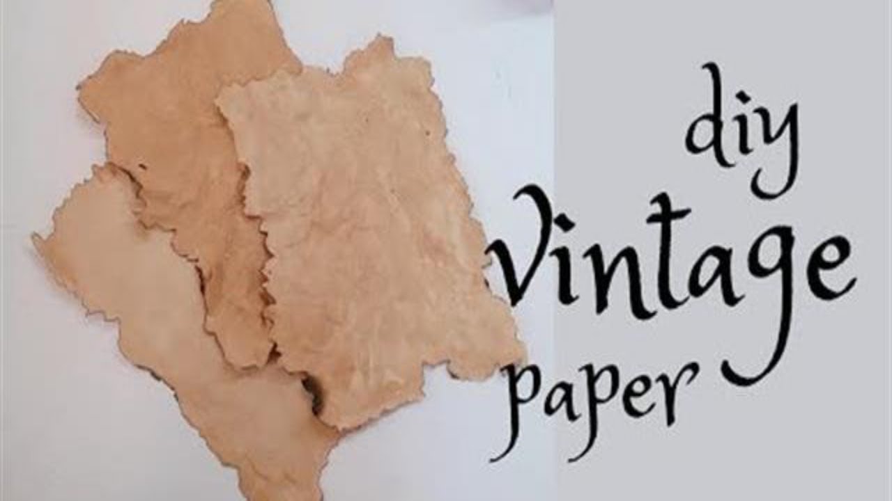 diy vintage paper making || How to make vintage paper at home ||vintage ...