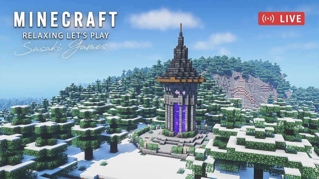 Building a Nether Portal - Village of Snow | Minecraft Live - YouTube