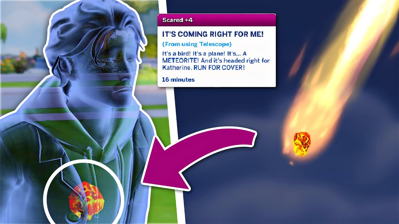 DEATH BY METEOR?! | Sims 4 Free Base Game Update - YouTube