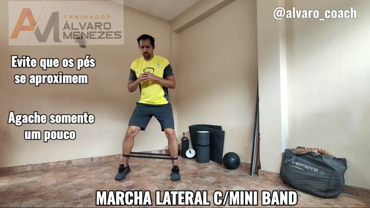 Marcha Lateral c/ Mini Band - IG @alvaro_coach #exercício #saúde # ...