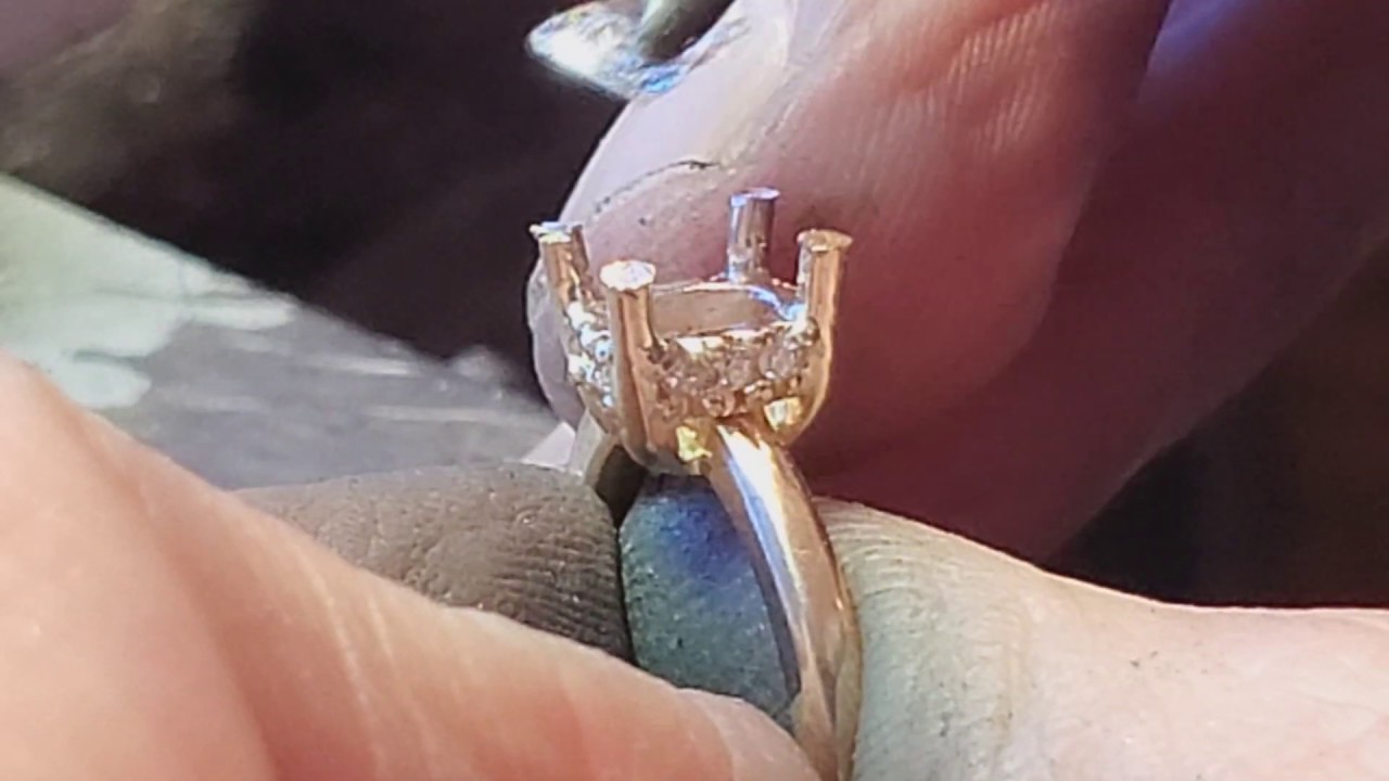 How to Make a Hand Fabricated Custom Gold Engagement Ring - YouTube