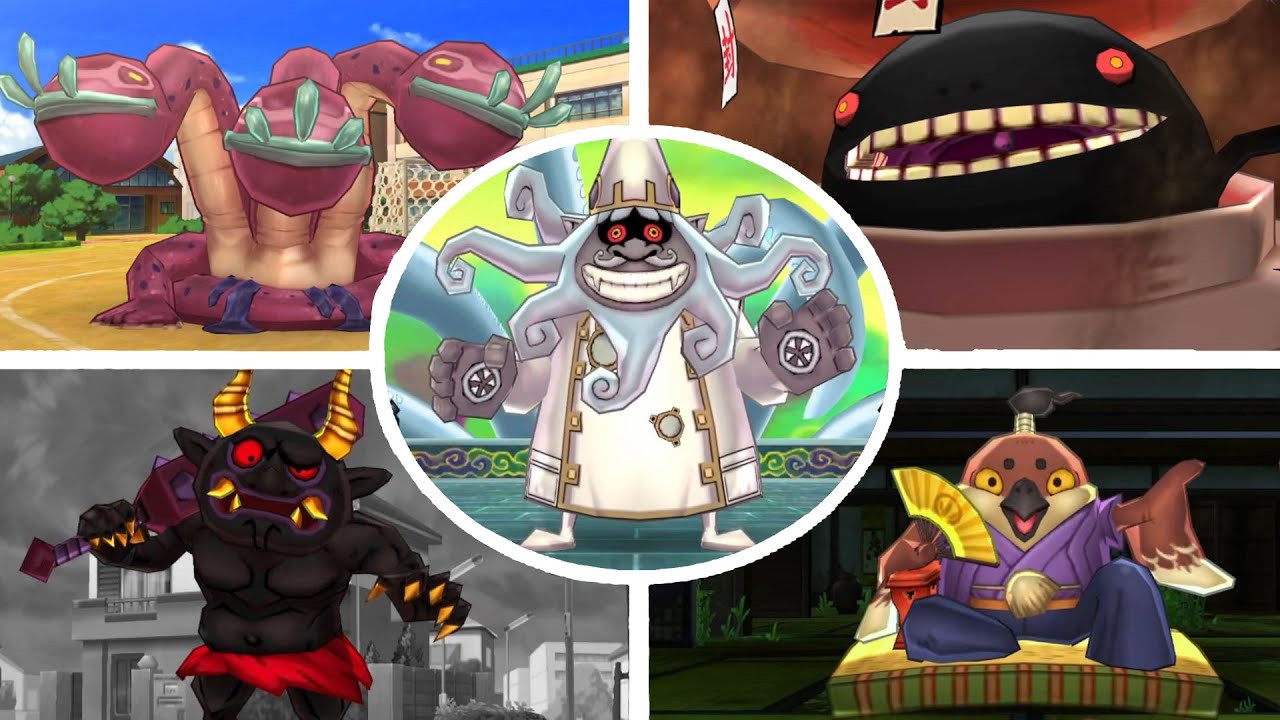 Yo-Kai Watch: All Bosses - YouTube