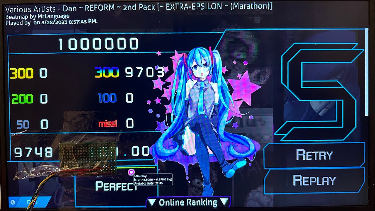 osu! mania 4k robot - Epsilon Dan 1M FCSS - YouTube