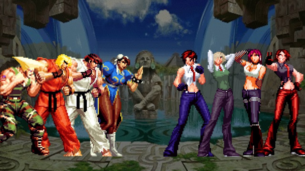 🎮 KOF vs SF 🔥 Super Street Fighter Team vs Vanessa Team ☣️ Epic Fight - YouTube