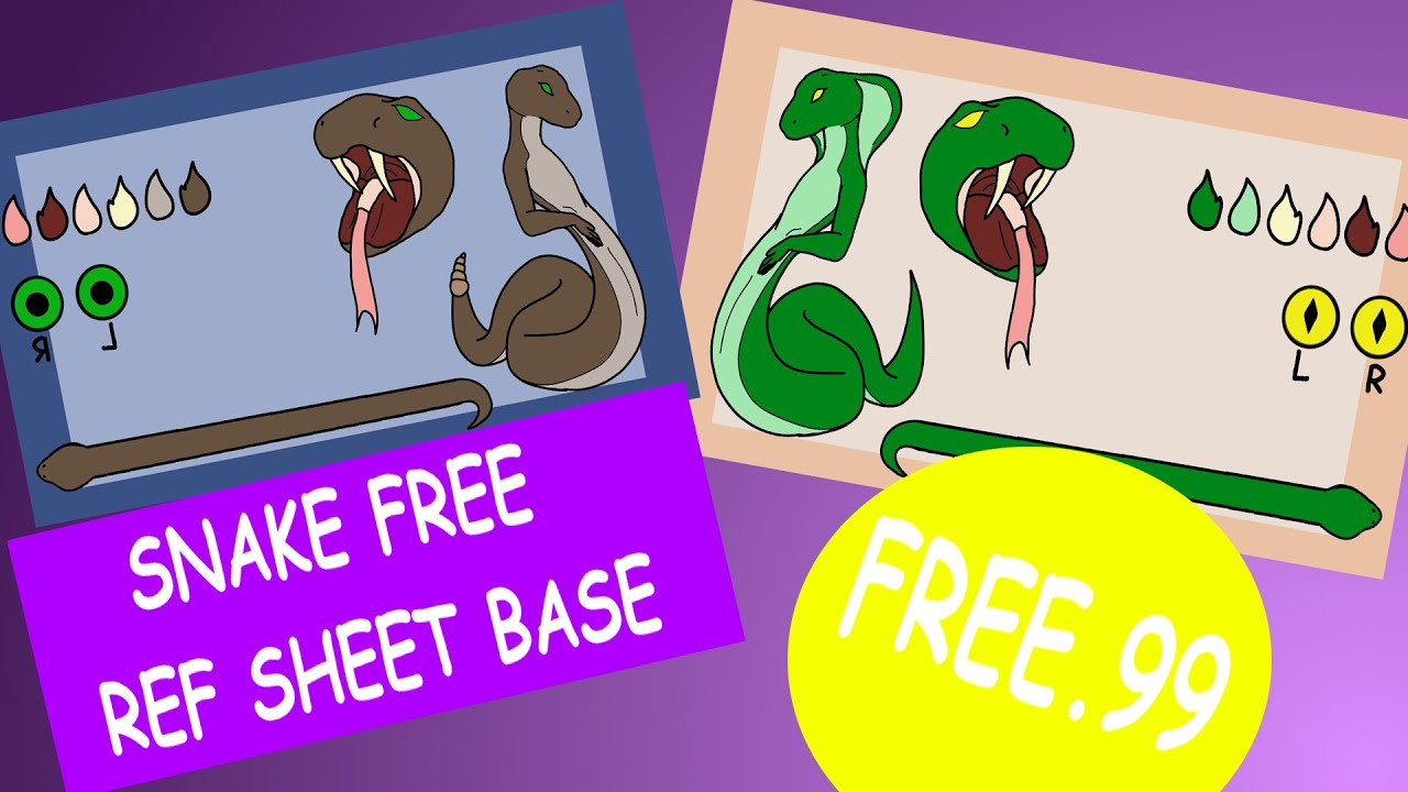 Speedrawing - Snake Ref Sheet Base - YouTube