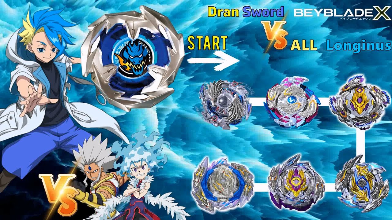 Beyblade X 【Dran Sword VS ALL Longinus Battle】 ベイブレードX ドランソード 베이블레이드 X ...