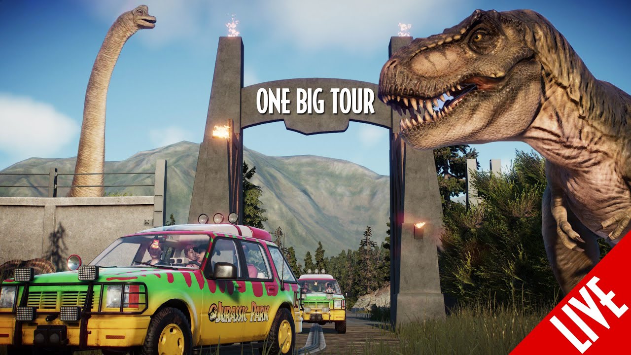 BUILDING THE BIGGEST TOUR RIDE | Jurassic World Evolution 2 Park Build ...