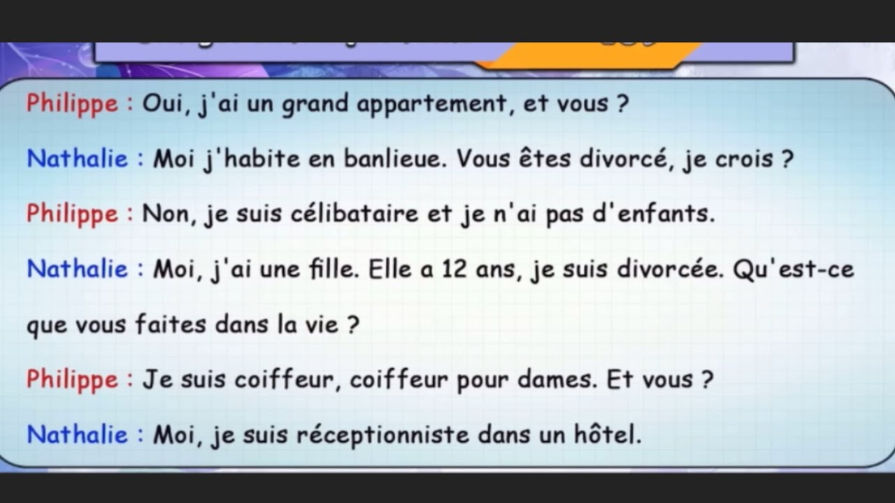Niveau A1-A2 Conversations en français | French Conversations A1-A2 ...