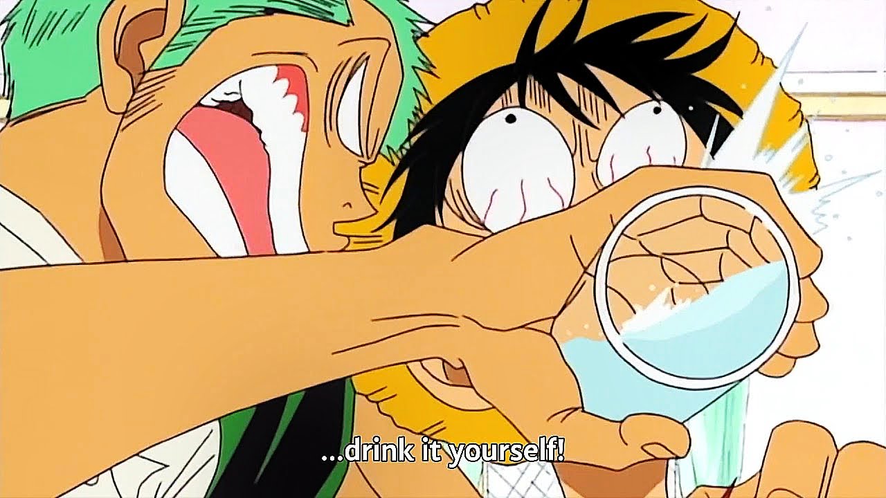 Zoro Forced Luffy To Drink Booger Water - YouTube