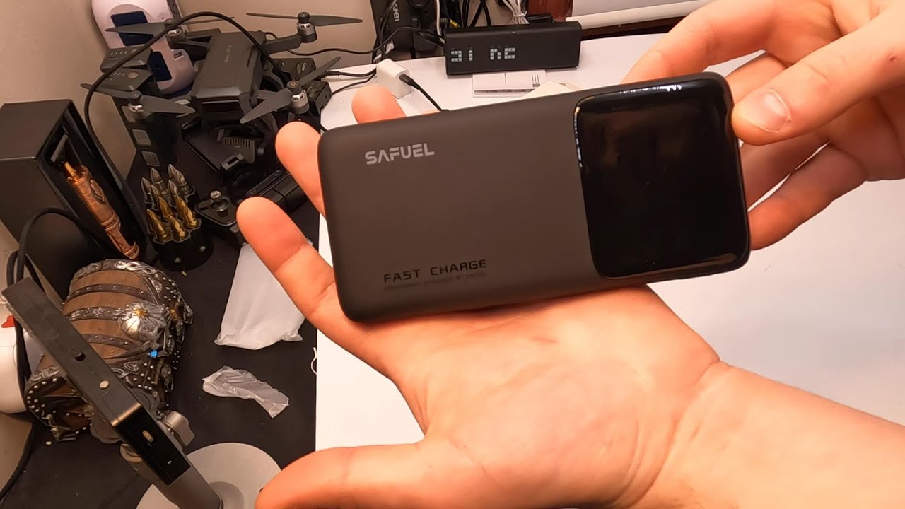Unboxing: SAFUEL Power Bank, 45W PD QC Fast Charging USB C LED Display ...