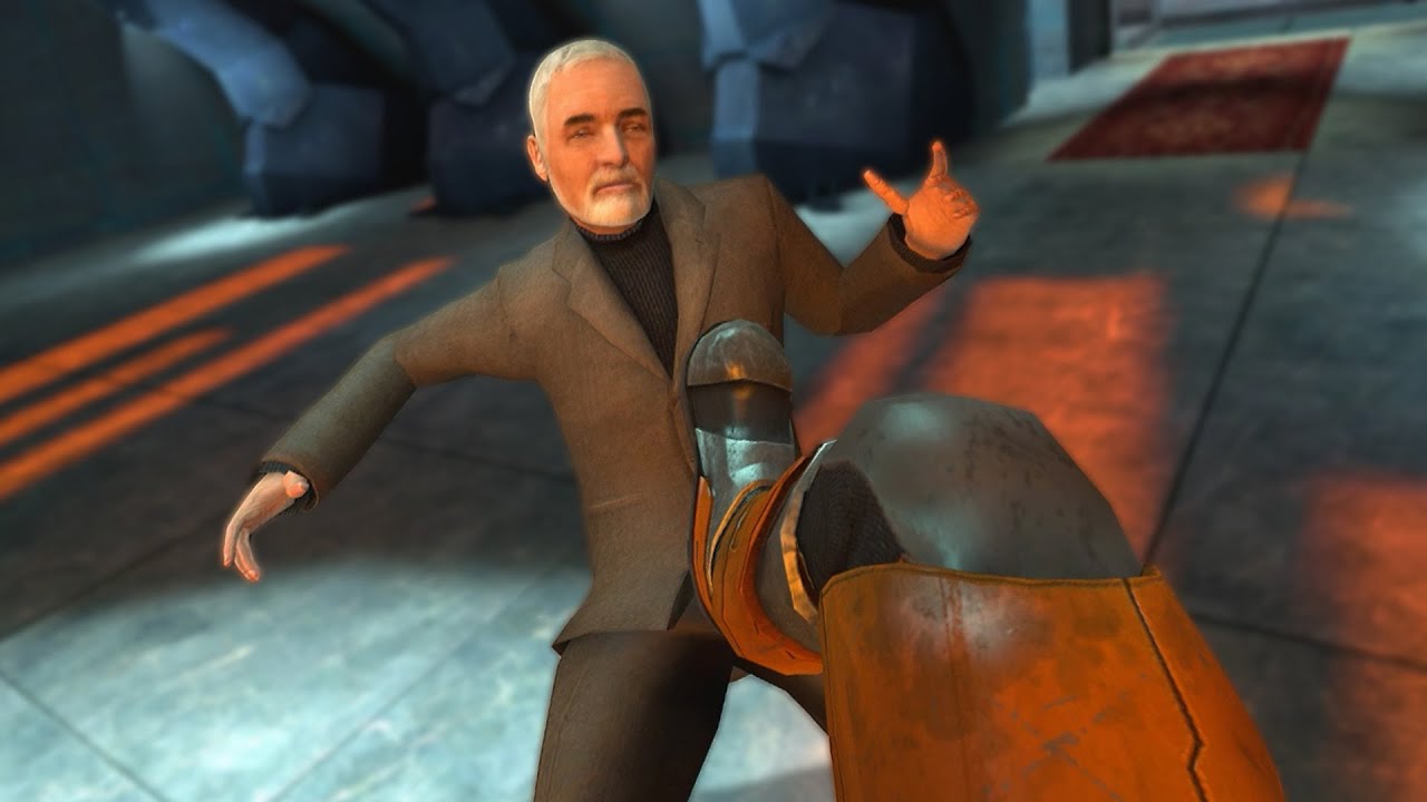 Dr Breen gets dropkicked - Gmod - YouTube