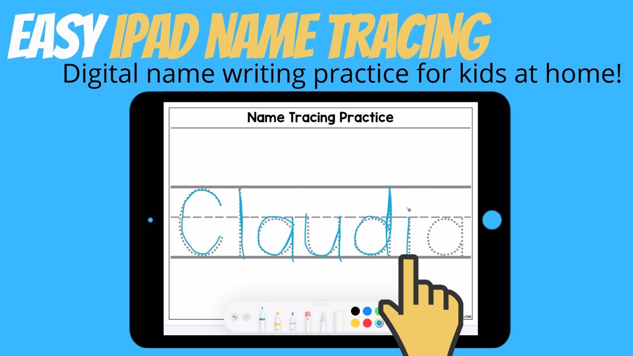 Kids Digital Name Tracing Practise on iPad - YouTube