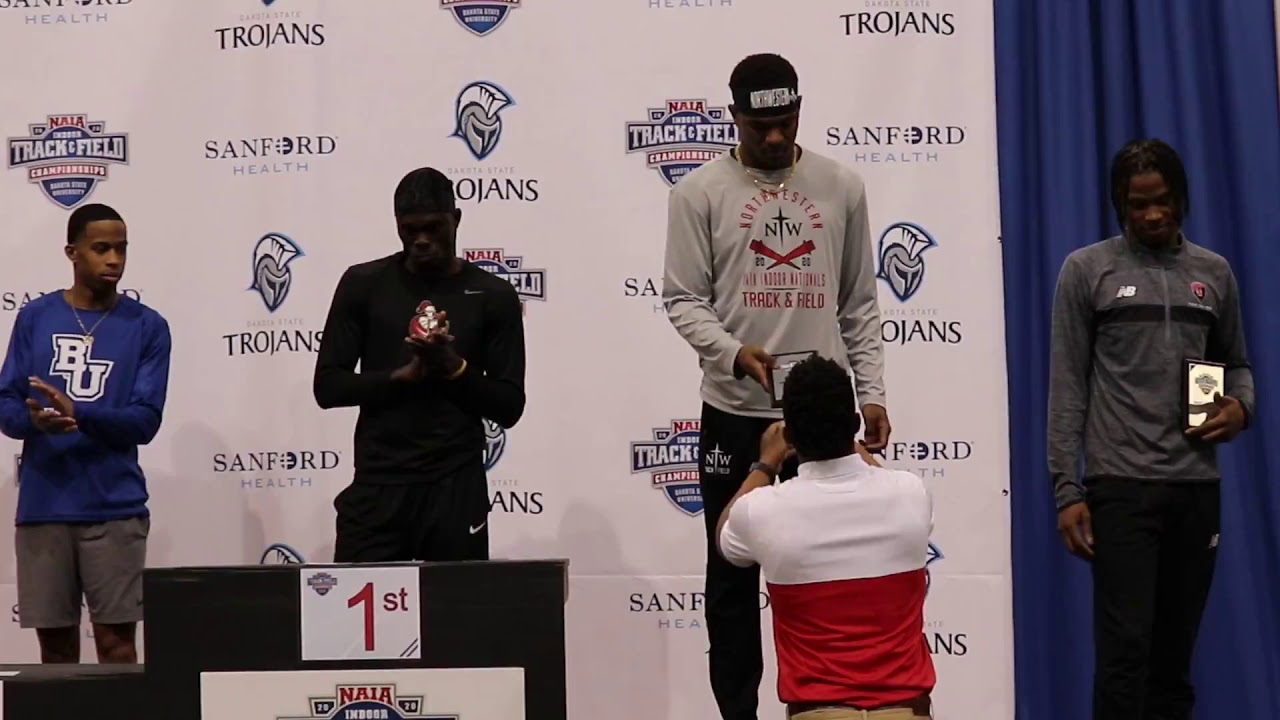 James Gilbert Jr, Medal Stand - 2020 NAIA Indoor - YouTube