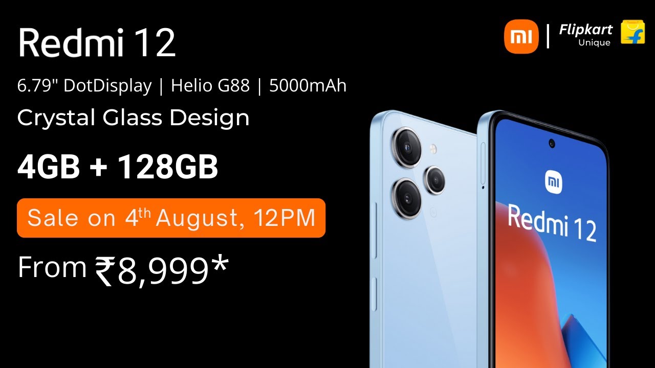 All New Redmi 12 Launched in India 🔥 | Best Smartphone @ Just Rs.8,999 ...
