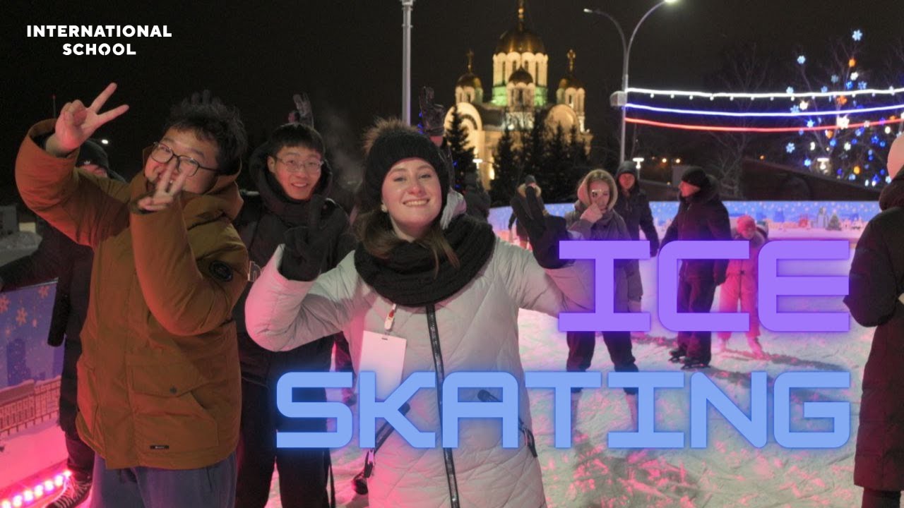 Ice Skating with students of winter school 2024 - YouTube