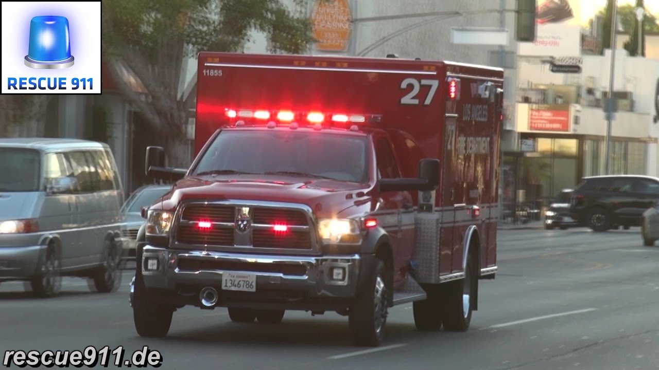 [LAFD] Rescue 27 Los Angeles Fire Department - YouTube