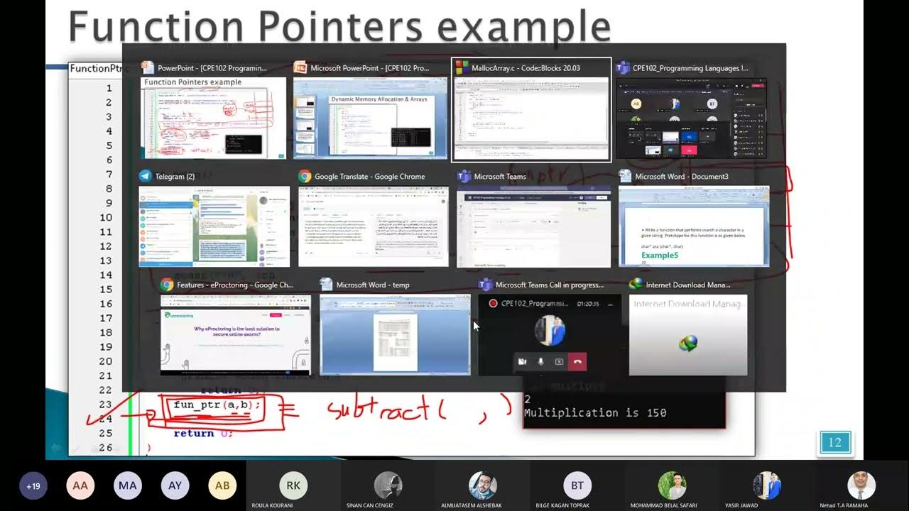 Lec6-Function pointers& pointers examples(prog2) - YouTube