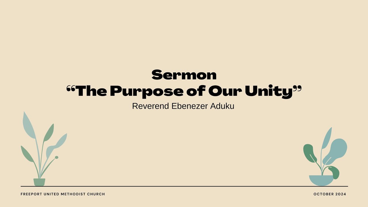 The Purpose of Our Unity - YouTube