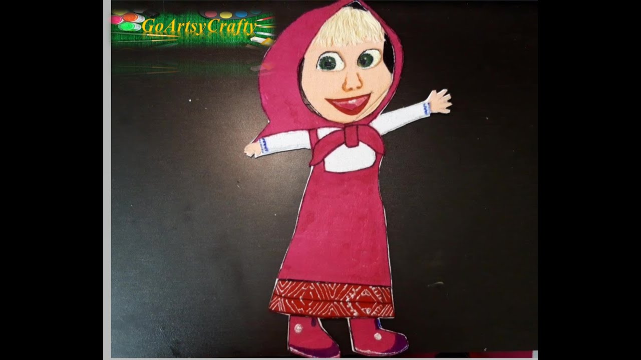 Masha Wall sticker using felt,foam #Mashaandthebear #mashacraft # ...