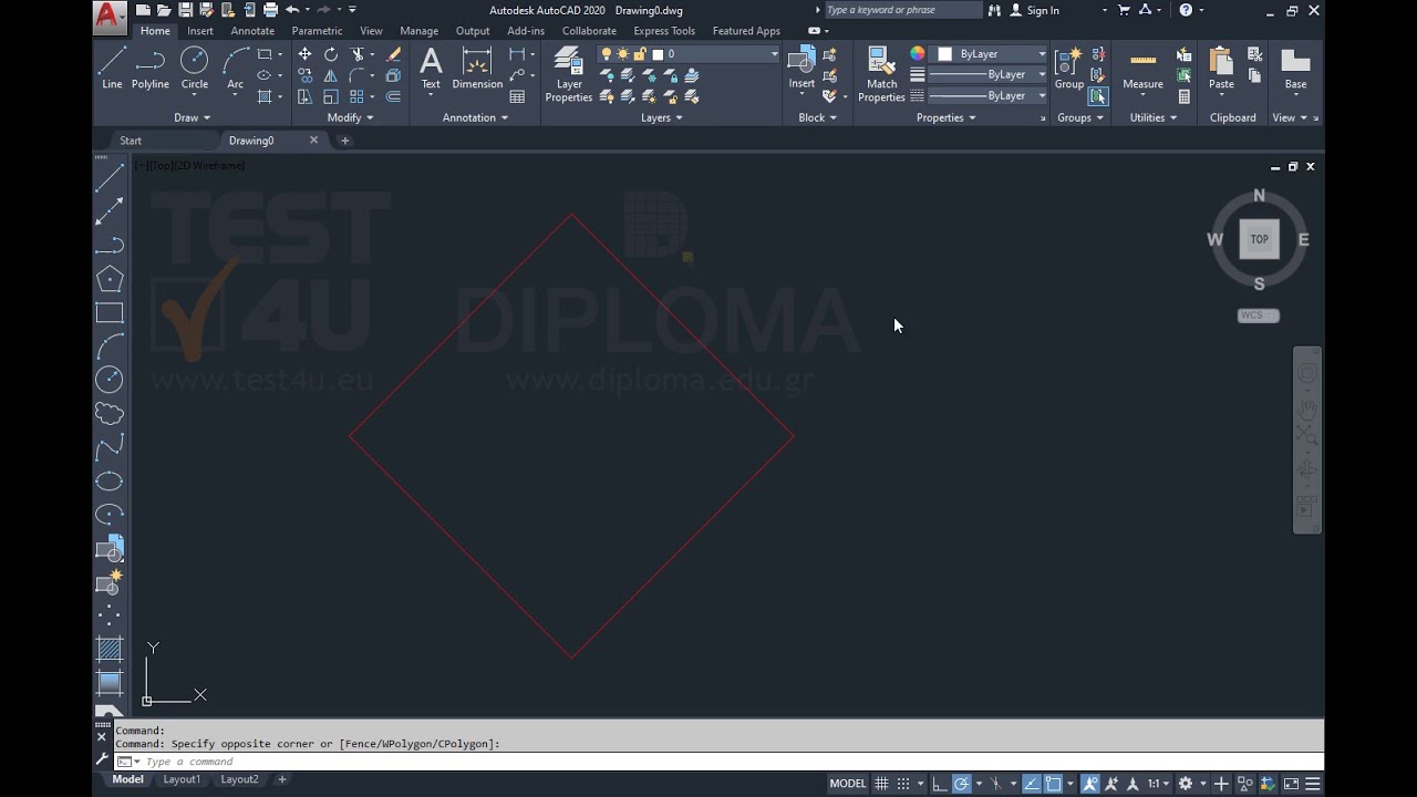 Specify the Hatch layer as the current layer. Fill the area with a 0 ...
