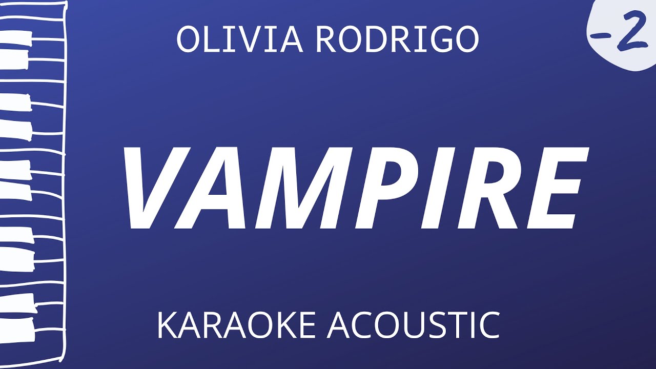 Olivia Rodrigo - vampire (Acoustic Karaoke) Lower Key - YouTube