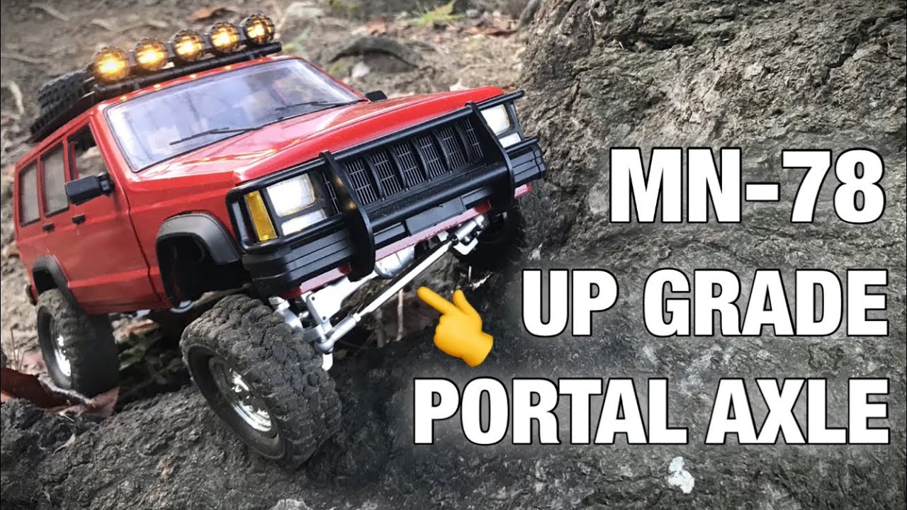 jeep cherokee 4×4 portal axle up grade deerc rc cars MN78 - YouTube