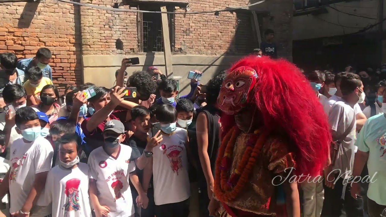 Lakhe Dance - Indra Jatra 2078 - Lakhe & Jhyalinchha - YouTube