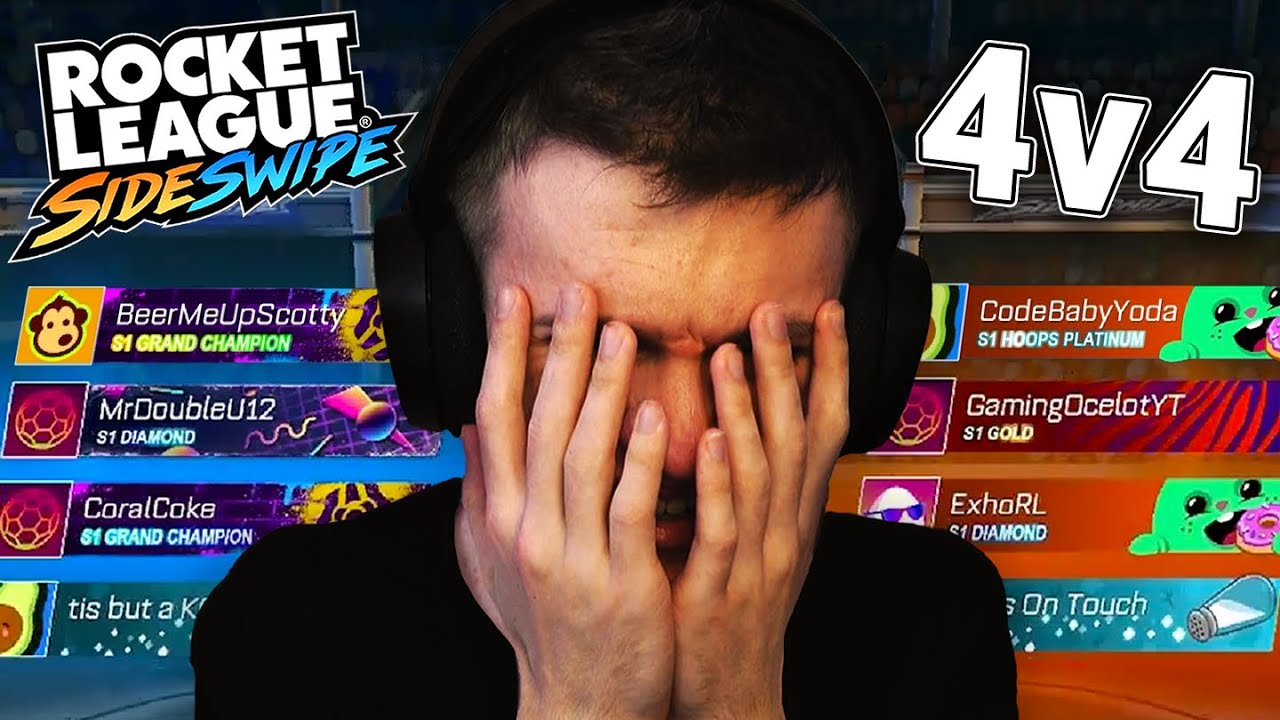 PLAYING 4V4 IN ROCKET LEAGUE SIDESWIPE SEASON 3! - YouTube