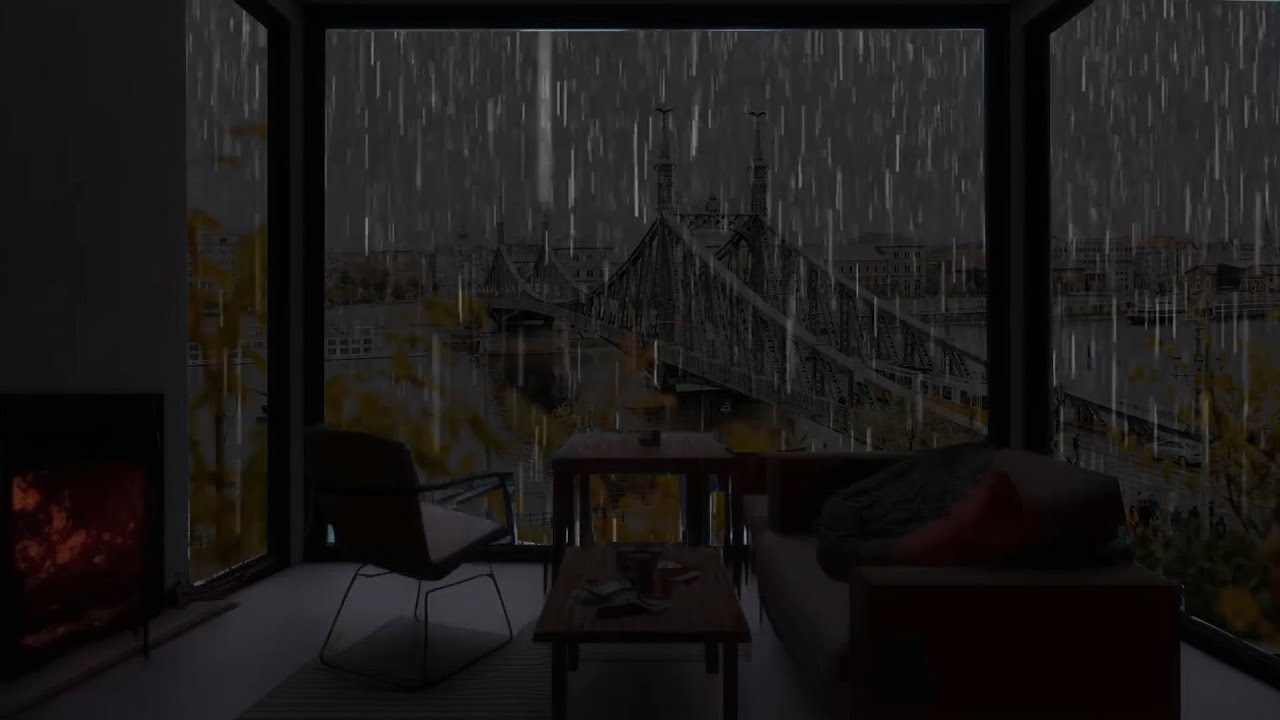 Noise of Rain Sounds for Good Night! Warm Your Heart in Cold Rainy ...