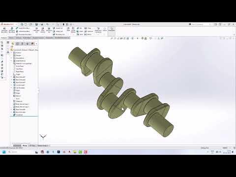 Solidworks Tutorial V6 Engine Crankshaft || How To Make V6 Car Engine in Solidworks - YouTube