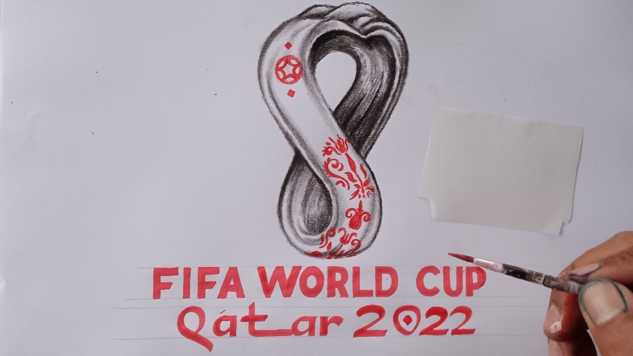 How to drawing logo FIFA World Cup Qatar 2022 "drawing pencils# ...