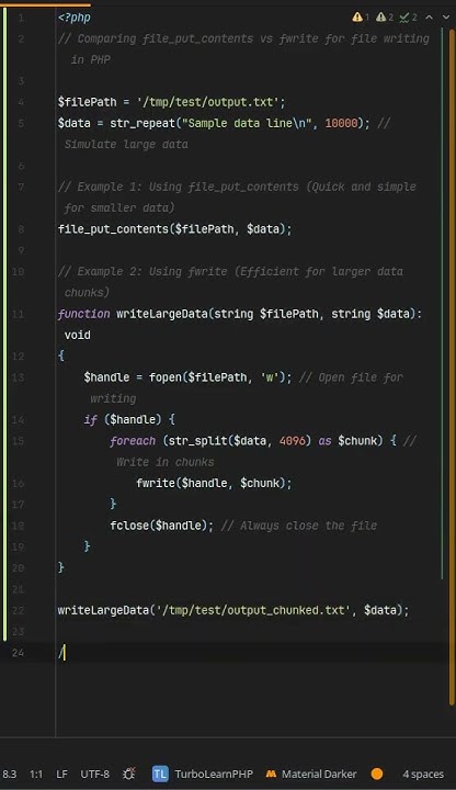 Which is better for writing large files? file_put_contents vs fwrite ...
