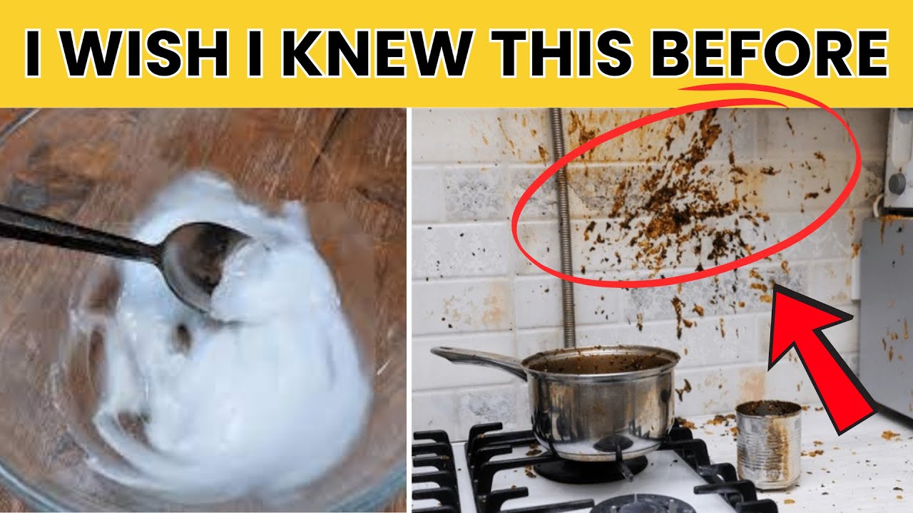 Best way to clean grease stains from kitchen walls... - YouTube