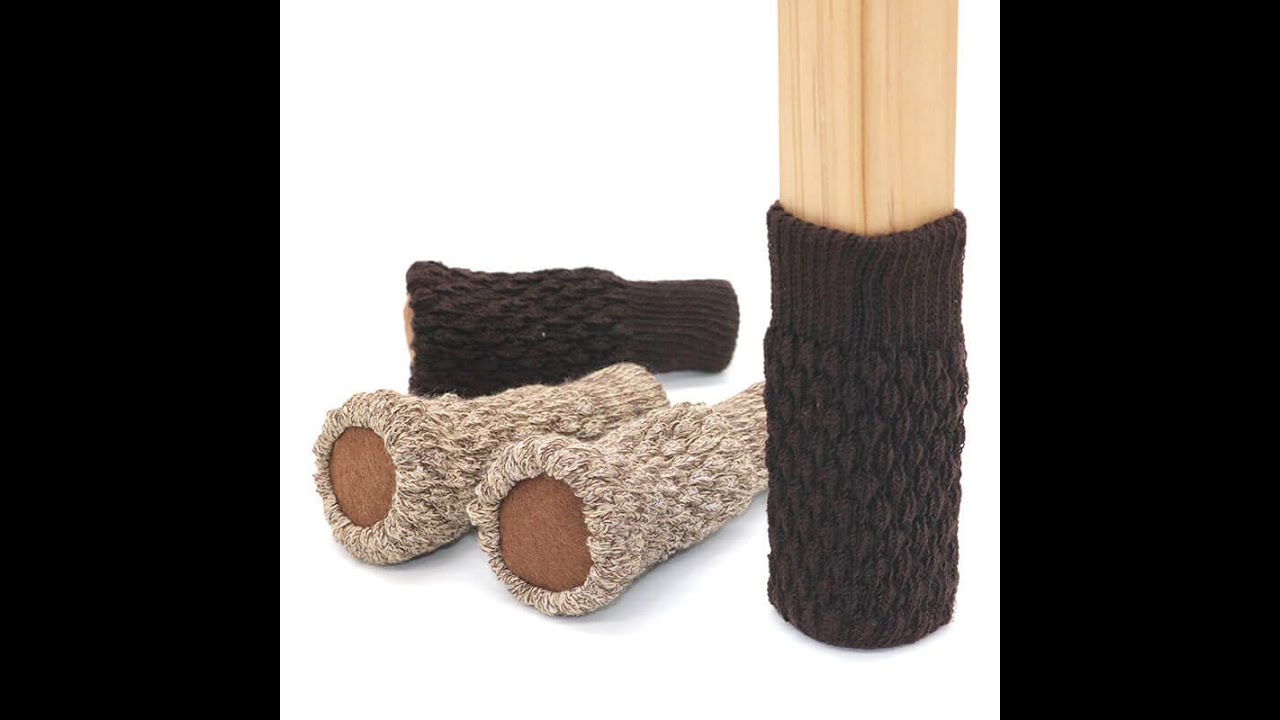 Knitted Chair Leg Socks Furniture Table Feet Leg Floor Protectors ...