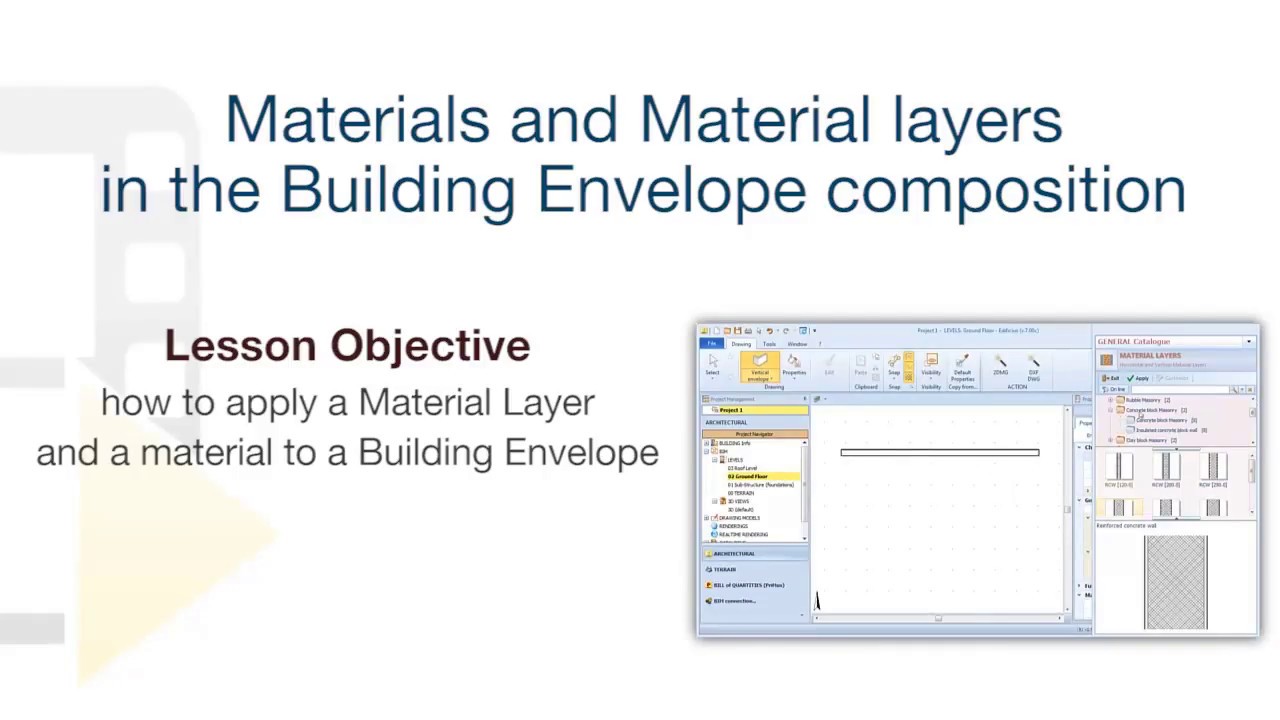 Edificius Tutorial - Material Layers and Building envelope materials - ACCA software - YouTube